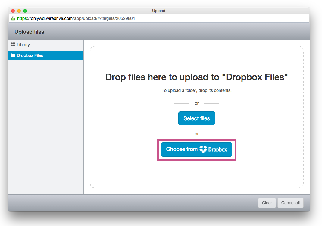 Upload to Wiredrive from Dropbox – EditShare Helpdesk