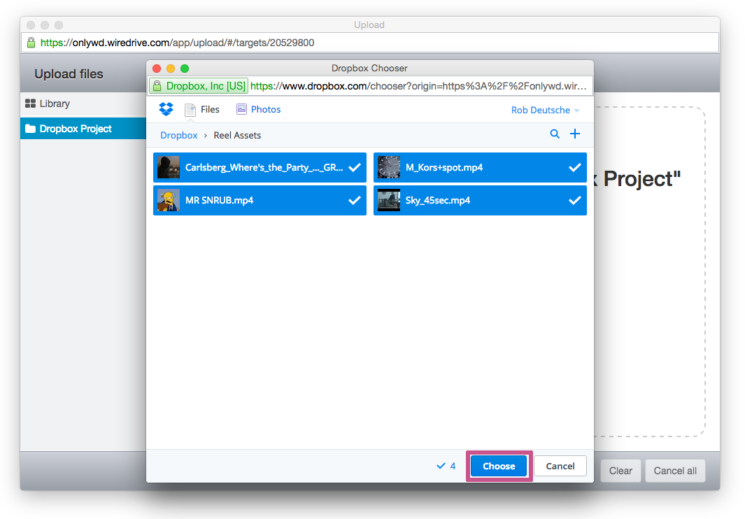 Upload to Wiredrive from Dropbox – EditShare Helpdesk