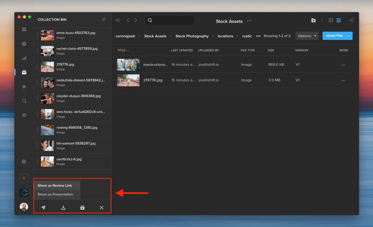 Share from Multiple Projects via the Collection Bin – EditShare Helpdesk