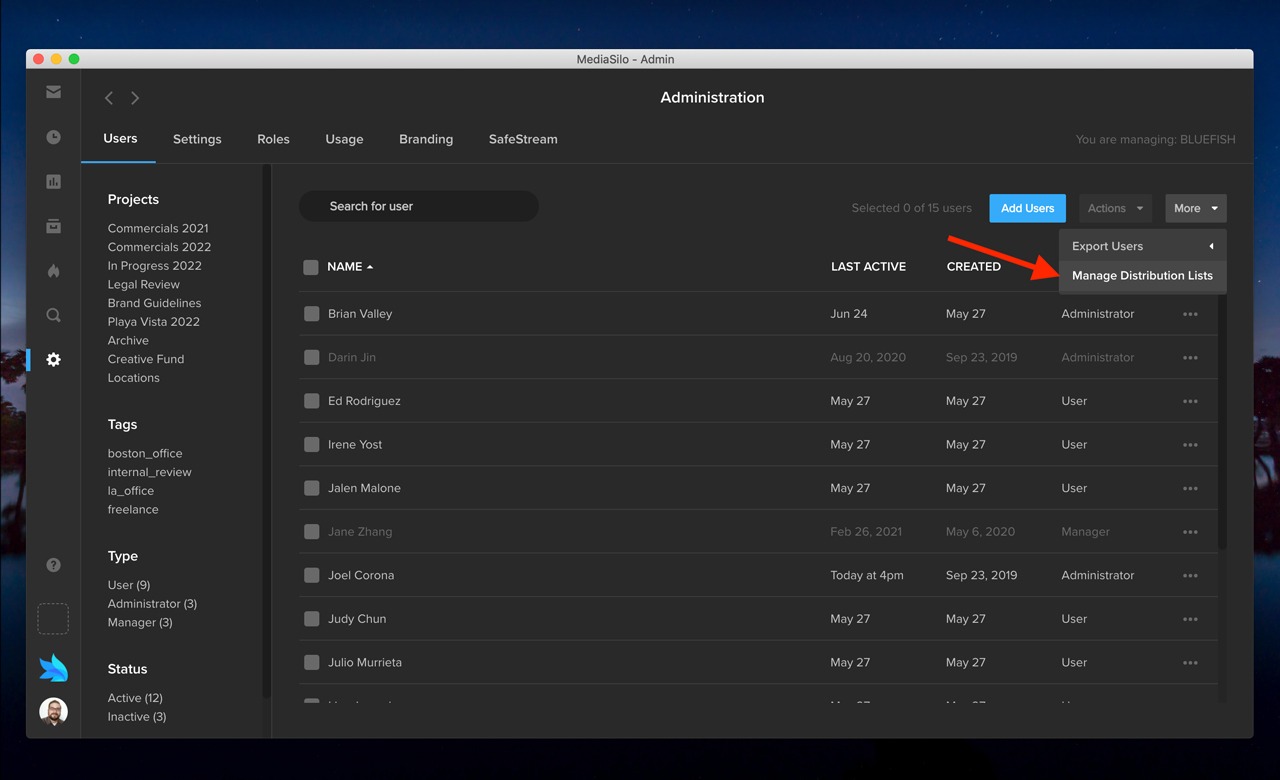 Distribution Lists – EditShare Helpdesk