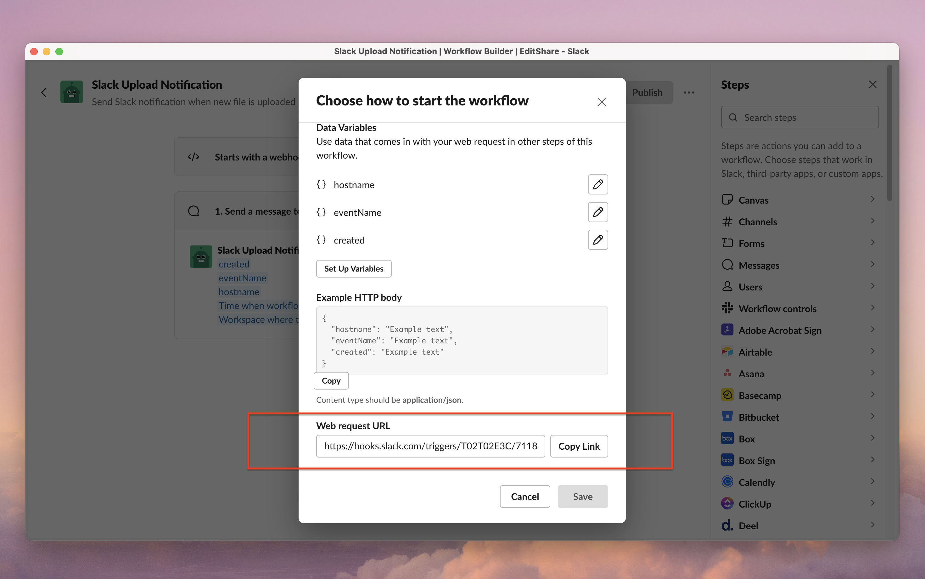 Webhook Notifications – EditShare Helpdesk