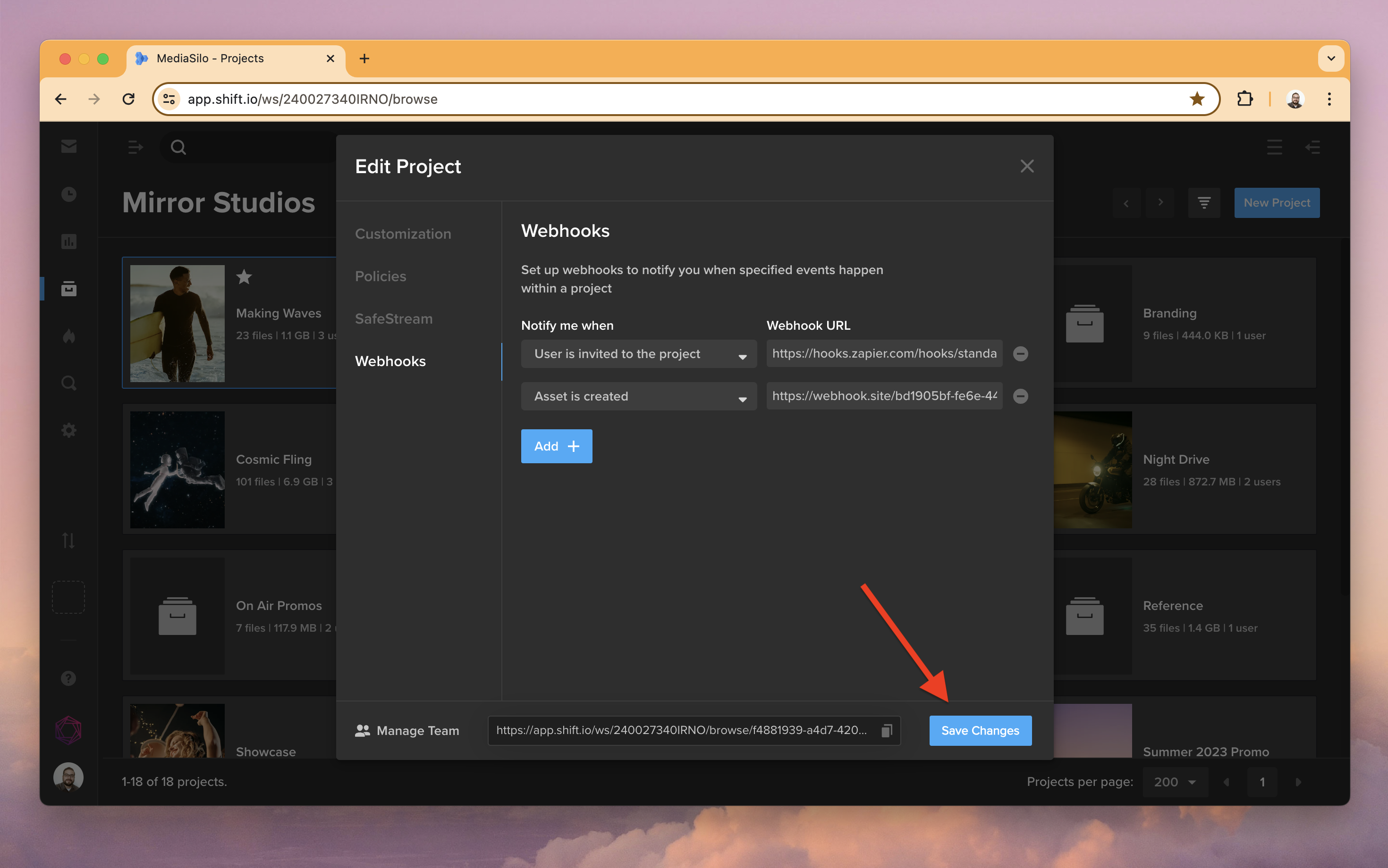 Webhook Notifications – EditShare Helpdesk