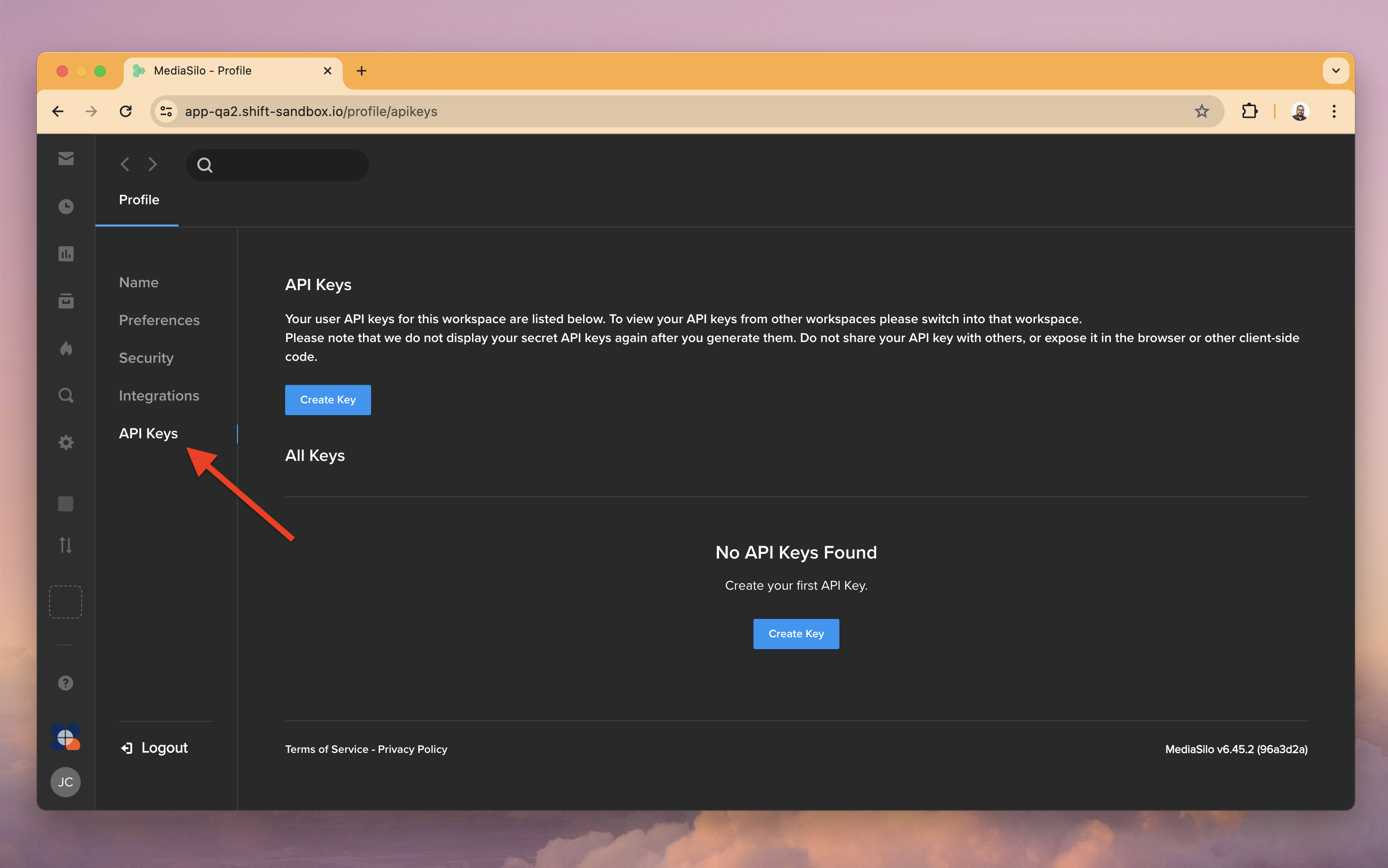 Create Your API Key and Secret – EditShare Helpdesk
