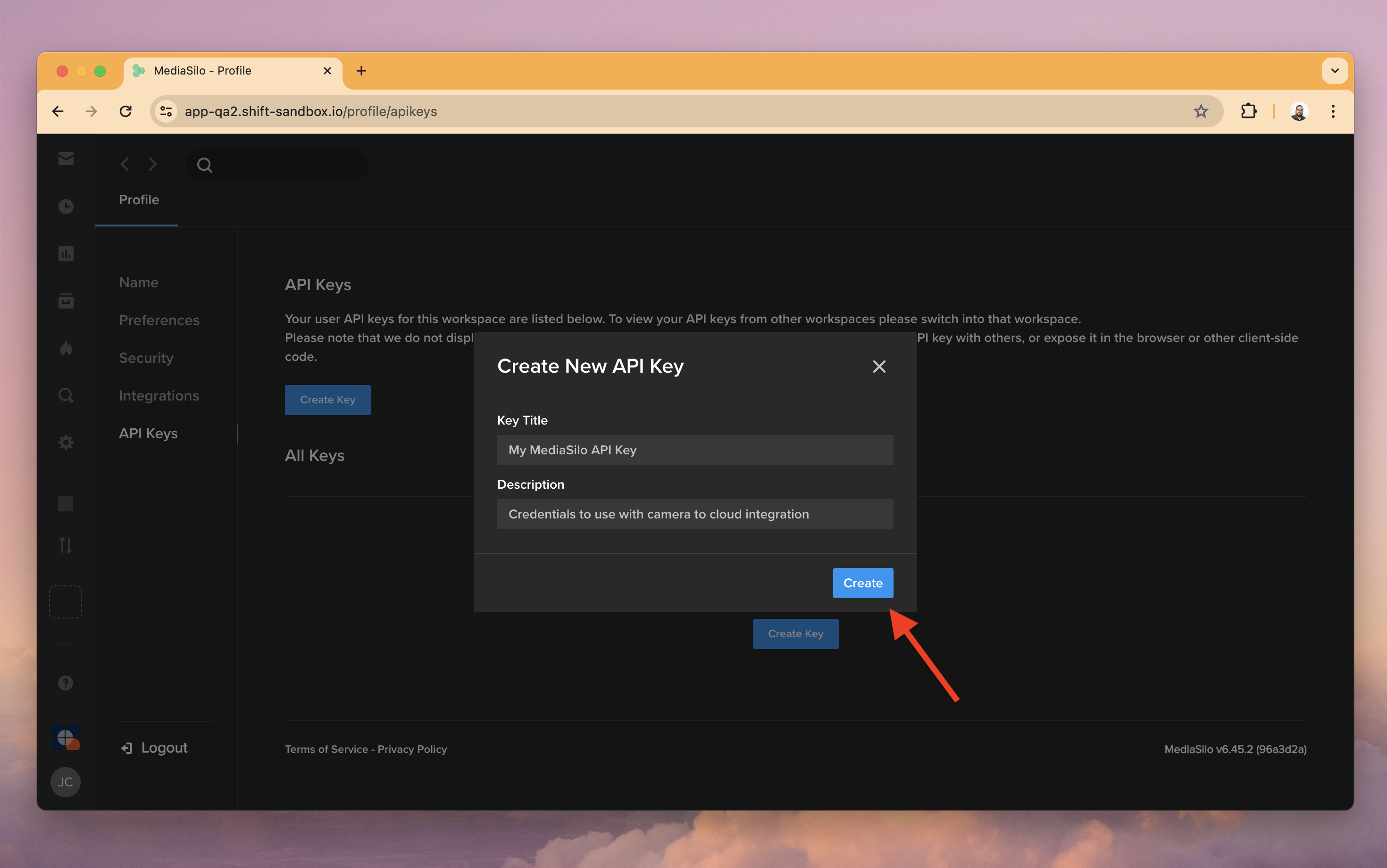 Create Your API Key and Secret – EditShare Helpdesk