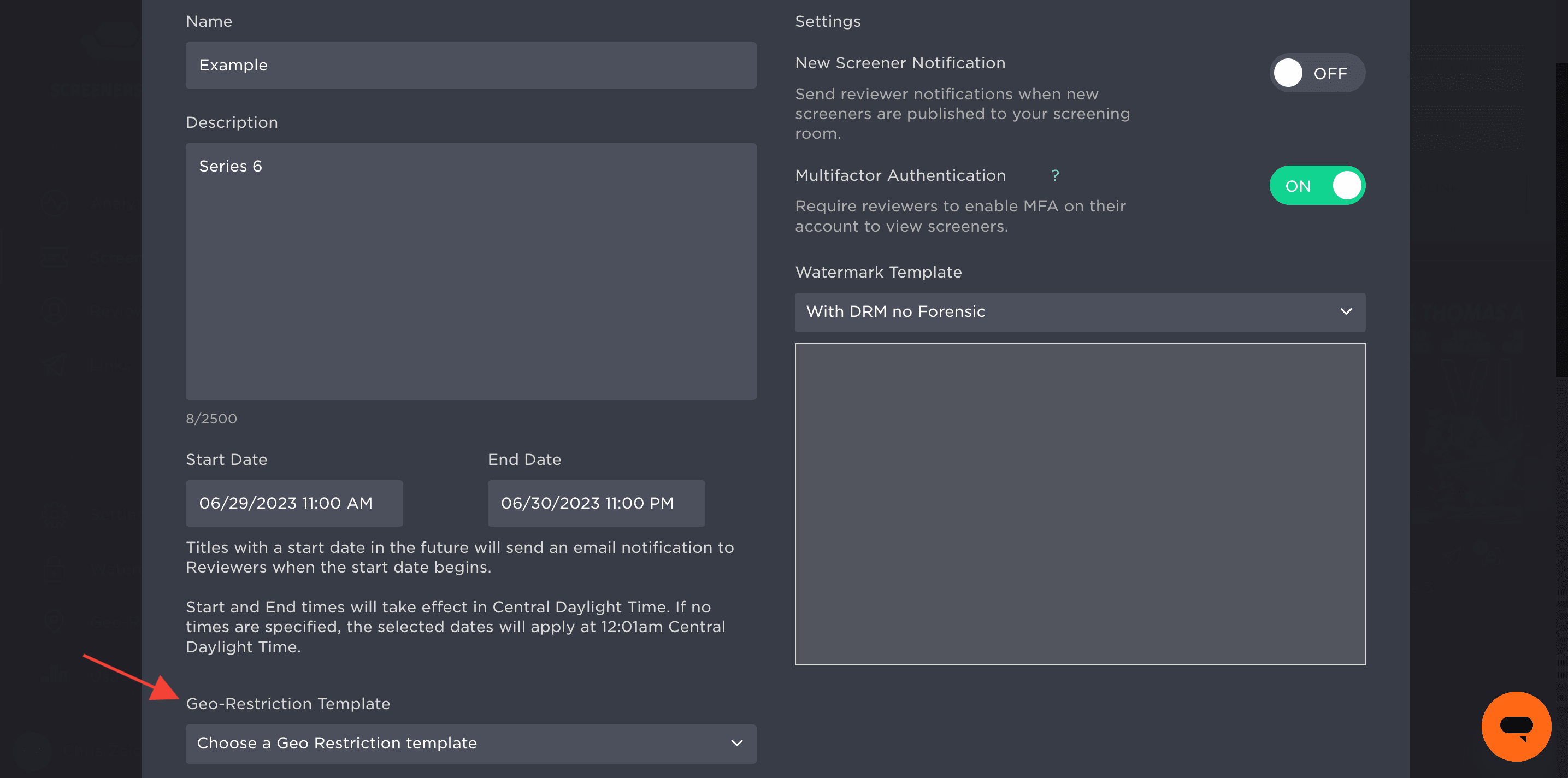 Creating Geo-Restriction Templates in Screeners – EditShare Helpdesk